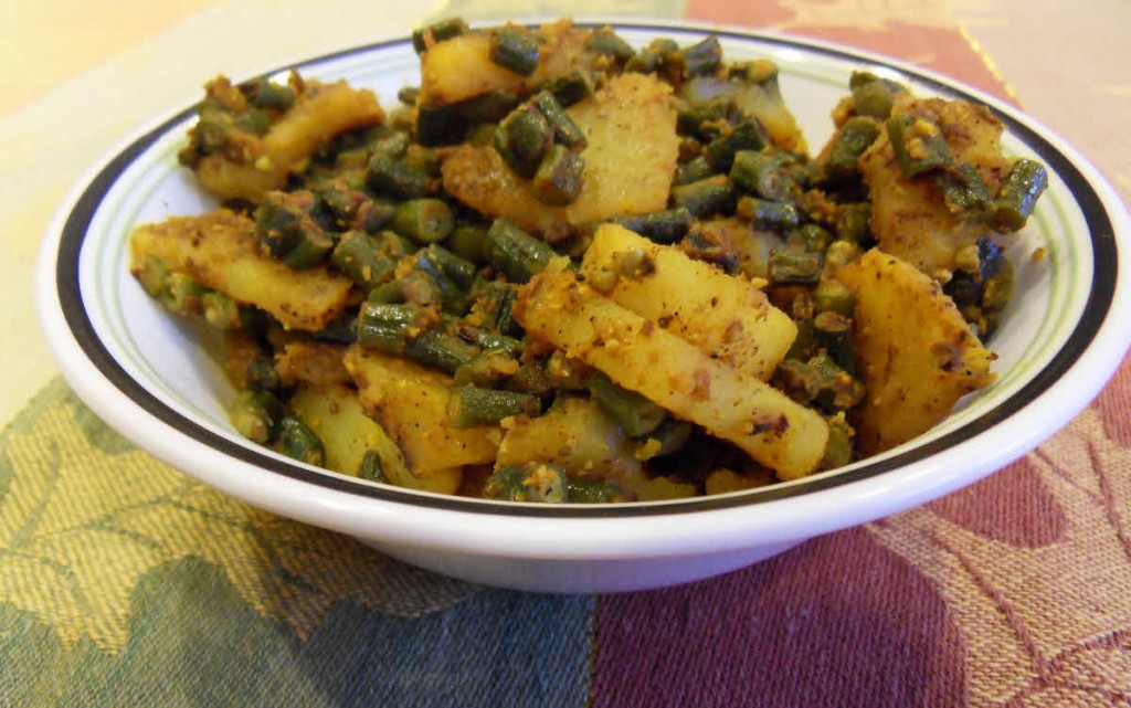 Long Green Beans or lobhiya phali